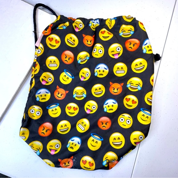 Vintage | Accessories | Small Emoji Drawstring Bag | Poshmark